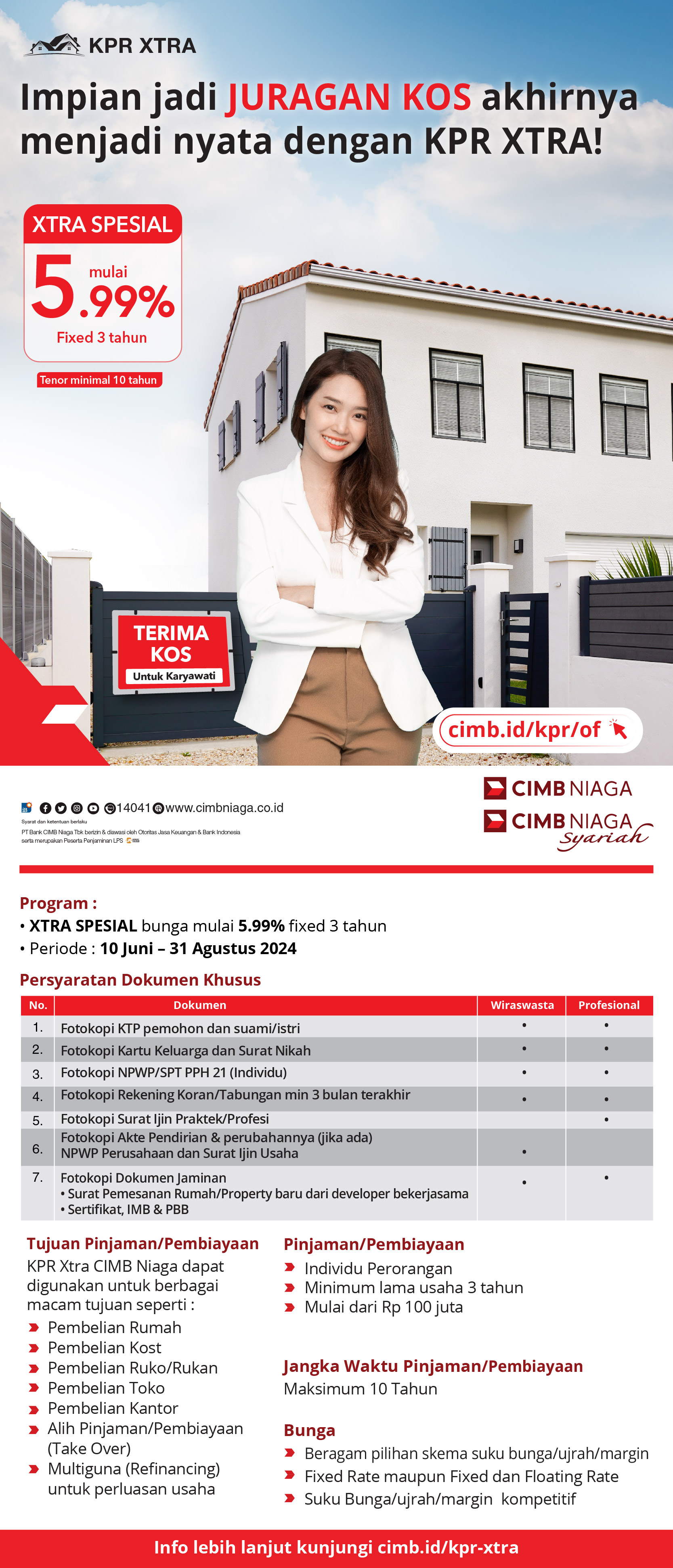 Impian jadi JURAGAN KOS akhirnya menjadi nyata dengan KPR XTRA!