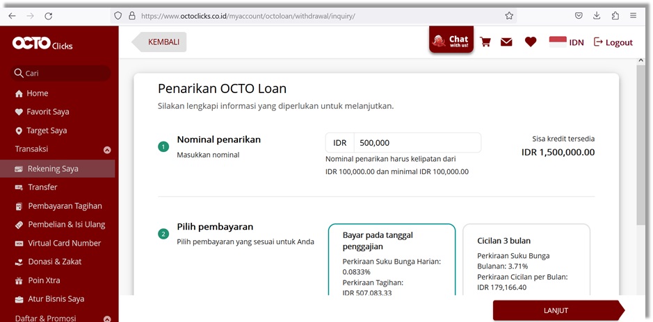 OCTO Loan - Dana talangan sebelum tanggal gajian!