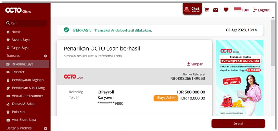 OCTO Loan - Dana talangan sebelum tanggal gajian!