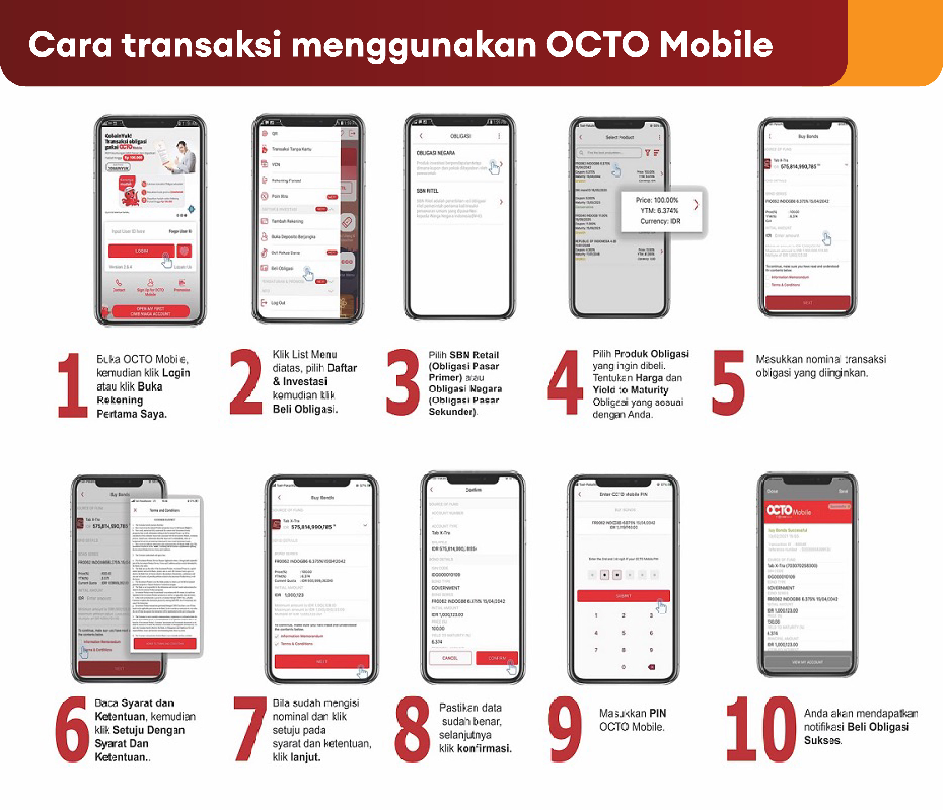 Cara transaksi menggunakan OCTO Mobile